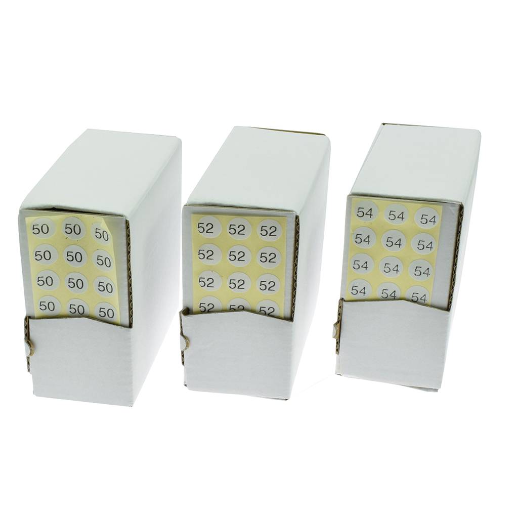 B897 | Adhesive Labels with Number Sizes - Ø 1 cm (5000 Pcs) | Silacsew